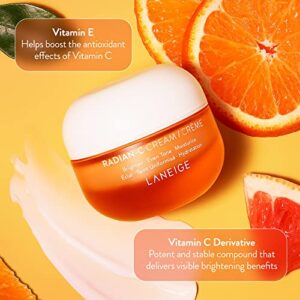 LANEIGE Radian-C Cream: Hydrate, Visibly Brighten & Reduce Look of Dark Spots with Vitamin C EAE & Vitamin E, 1.0 fl. oz.