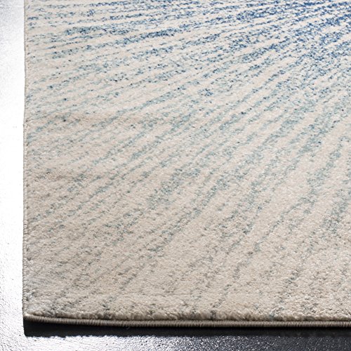 SAFAVIEH Evoke Collection 8' x 10' Royal / Ivory EVK228A Abstract Burst Non-Shedding Living Room Bedroom Dining Home Office Area Rug