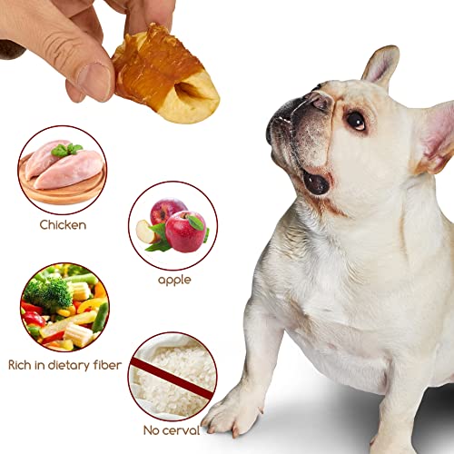 Jungle Calling Dog Treats, Skinless Chicken Wrapped Apple Treats, Gluten and Grain Free, Chewy Dog Bites for Balanced Nutrition, 10.6oz