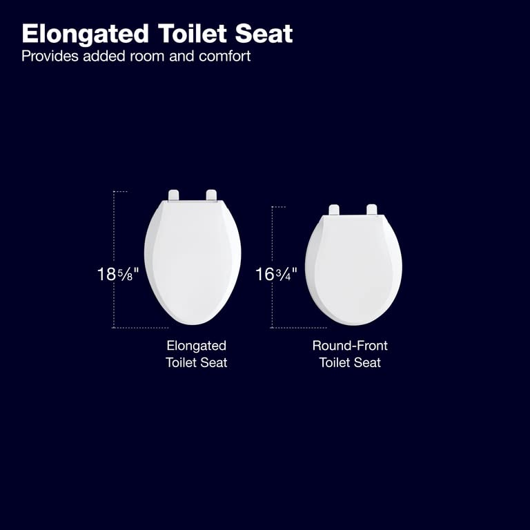 KOHLER K-5724-0 Puretide Bidet Toliet Seat, Elongated Manual Non Electric Bidet with Adjusting Spray Pressure and Position, White Quiet-Close Lid