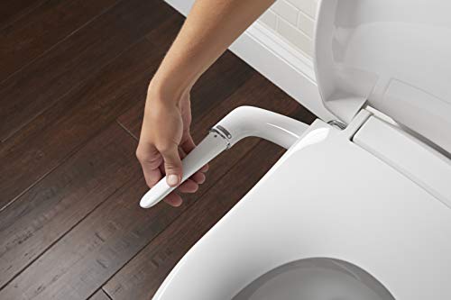 KOHLER K-5724-0 Puretide Bidet Toliet Seat, Elongated Manual Non Electric Bidet with Adjusting Spray Pressure and Position, White Quiet-Close Lid