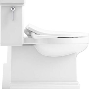 KOHLER K-5724-0 Puretide Bidet Toliet Seat, Elongated Manual Non Electric Bidet with Adjusting Spray Pressure and Position, White Quiet-Close Lid