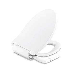 KOHLER K-5724-0 Puretide Bidet Toliet Seat, Elongated Manual Non Electric Bidet with Adjusting Spray Pressure and Position, White Quiet-Close Lid