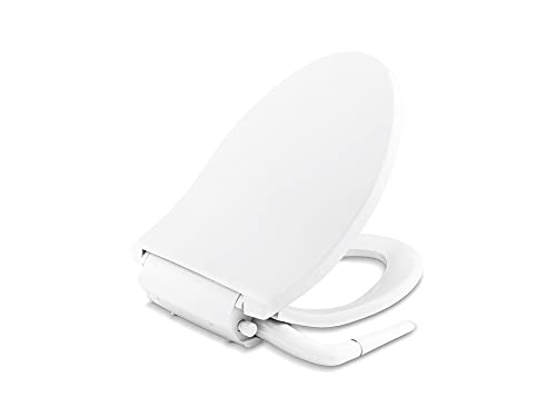 KOHLER K-5724-0 Puretide Bidet Toliet Seat, Elongated Manual Non Electric Bidet with Adjusting Spray Pressure and Position, White Quiet-Close Lid