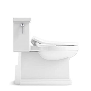 KOHLER K-5724-0 Puretide Bidet Toliet Seat, Elongated Manual Non Electric Bidet with Adjusting Spray Pressure and Position, White Quiet-Close Lid