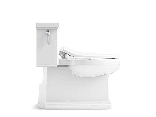 KOHLER K-5724-0 Puretide Bidet Toliet Seat, Elongated Manual Non Electric Bidet with Adjusting Spray Pressure and Position, White Quiet-Close Lid