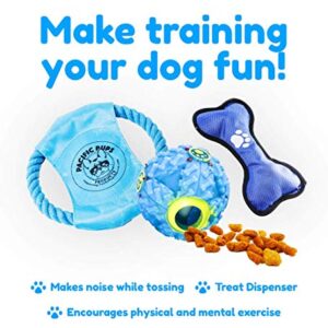 Pacific Pups Products for Dogs 18 Piece Dog Toy Set with Dog Chew Toys, Rope Toys for Dogs, Plush Dog Toys and Dog Treat Dispenser Ball - Supports Non-Profit Dog Rescue