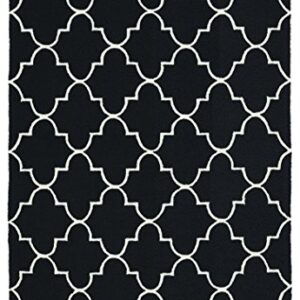 Kaleen Rugs Escape Indoor/Outdoor Rug, Black, 9' x 12'