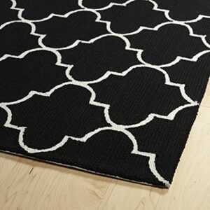 Kaleen Rugs Escape Indoor/Outdoor Rug, Black, 9' x 12'