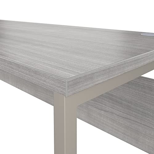 Bush Business Furniture Hybrid Computer Table Desk with Metal Legs, 60W x 24D, Platinum Gray