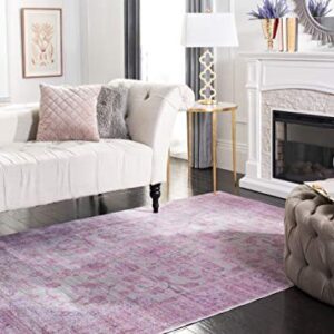 SAFAVIEH Valencia Collection 3' x 5' Pink/Multi VAL103H Boho Chic Distressed Area Rug