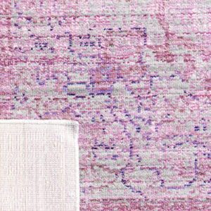 SAFAVIEH Valencia Collection 3' x 5' Pink/Multi VAL103H Boho Chic Distressed Area Rug