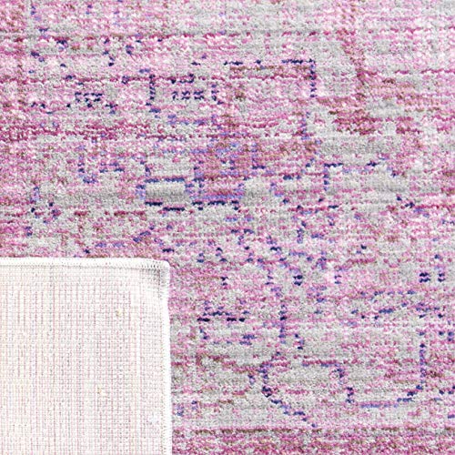 SAFAVIEH Valencia Collection 3' x 5' Pink/Multi VAL103H Boho Chic Distressed Area Rug