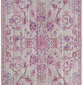 SAFAVIEH Valencia Collection 3' x 5' Pink/Multi VAL103H Boho Chic Distressed Area Rug