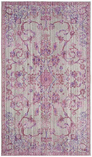 SAFAVIEH Valencia Collection 3' x 5' Pink/Multi VAL103H Boho Chic Distressed Area Rug