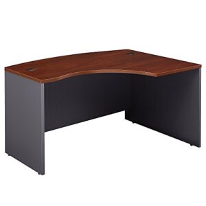 bush business furniture series c collection 60w x 43d right hand l-bow desk shell in hansen cherry