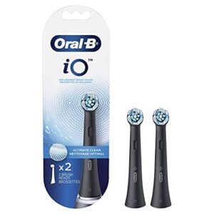 Oral-B iO Ultimate Clean Replacement Brush Heads, Black, 2 Count