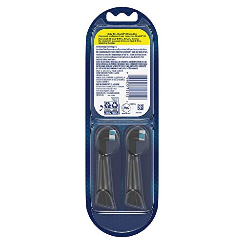 Oral-B iO Ultimate Clean Replacement Brush Heads, Black, 2 Count