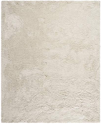 SAFAVIEH Venice Shag Collection 8' x 10' Pearl SG256P Handmade Glam 3-inch Extra Thick Area Rug