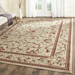 safavieh lyndhurst collection 10′ x 14′ ivory / ivory lnh322a traditional oriental scroll non-shedding living room bedroom dining home office area rug