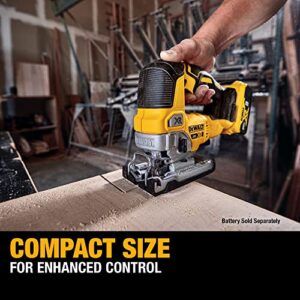 DEWALT 20V MAX XR Jigsaw, 3,200 Blade Speed, Cordless, Brushless Motor, LED Light, Bare Tool Only (DCS334B)