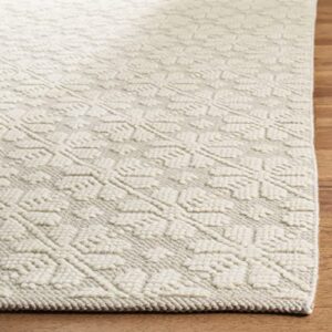 MARTHA STEWART Collection by SAFAVIEH 9' x 12' Ivory MSR3503A Handmade Contemporary Floral Wool Area Rug