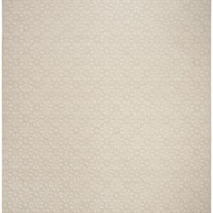 MARTHA STEWART Collection by SAFAVIEH 9' x 12' Ivory MSR3503A Handmade Contemporary Floral Wool Area Rug