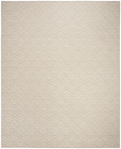 MARTHA STEWART Collection by SAFAVIEH 9' x 12' Ivory MSR3503A Handmade Contemporary Floral Wool Area Rug