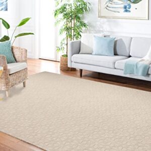 MARTHA STEWART Collection by SAFAVIEH 9' x 12' Ivory MSR3503A Handmade Contemporary Floral Wool Area Rug