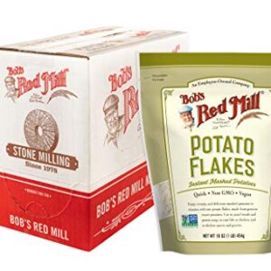 Bob's Red Mill Instant Mashed Potatoes Creamy Potato Flakes, 16-ounce (Pack of 4)