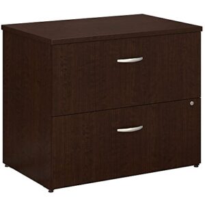 bush business furniture series c 36w 2 drawer lateral file in mocha cherry