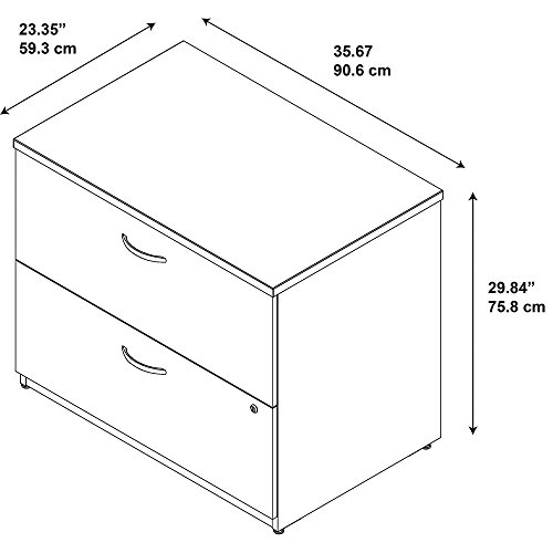 Bush Business Furniture Series C 36W 2 Drawer Lateral File in Mocha Cherry