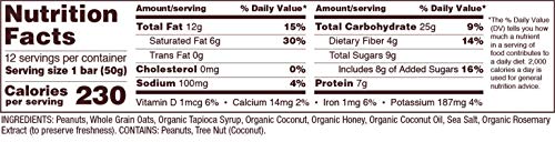 Bob's Red Mill Peanut Butter Coconut & Oats Bob's Bar, 1.76 Ounce (Pack of 12)