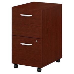 bush business furniture series c 2 drawer mobile file cabinet in mahogany