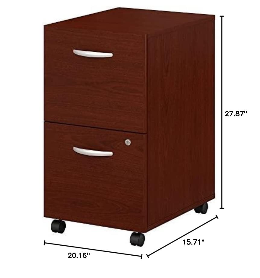 Bush Business Furniture Series C 2 Drawer Mobile File Cabinet in Mahogany