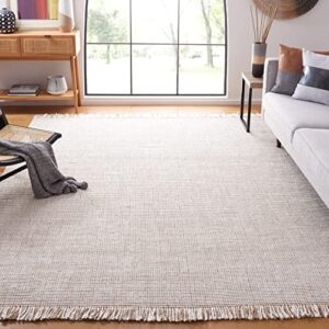 safavieh natural fiber collection 8′ x 10′ ivory/natural nf826a handmade woven farmhouse fringe jute area rug