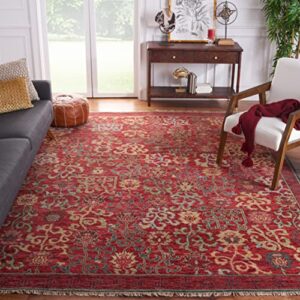 safavieh sultanabad collection 10′ x 14′ red/ivory sul1101q hand-knotted traditional oriental wool area rug