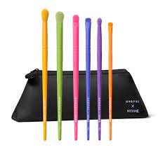 morphe morphexnyane vibrant blend 6-piece brush set + bag, 2.7 ounce