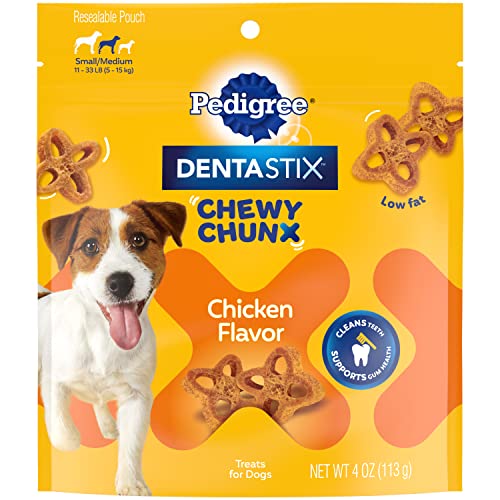 Pedigree DentaStix Chewy Chunx Dental Treats, Small/Medium Dog – 4 oz.