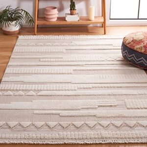 safavieh urban collection 9′ x 12′ ivory/beige urb200a moroccan rustic tassel fringe area rug