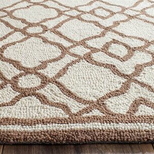 SAFAVIEH Four Seasons Collection 8' x 10' Ivory / Dark Brown FRS396A Hand-Hooked Area Rug