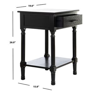 Safavieh Home Collection Peyton Black 1-Drawer Lower Shelf Accent Table ACC5704B, 0