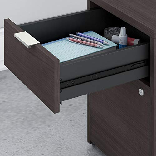 Bush Business Furniture Jamestown L Shaped Desk with Drawers, 72W, Storm Gray