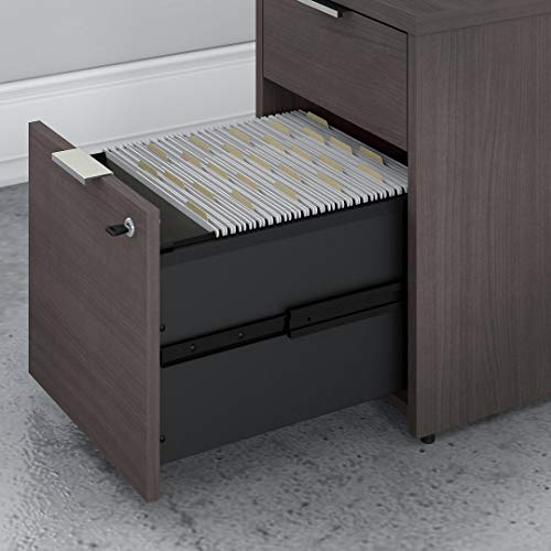 Bush Business Furniture Jamestown L Shaped Desk with Drawers, 72W, Storm Gray