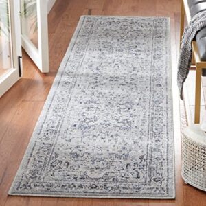 SAFAVIEH Charleston Collection 8' x 10' Grey / Dark Grey CHL411F Oriental Distressed Non-Shedding Living Room Bedroom Dining Home Office Area Rug