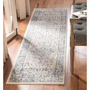 SAFAVIEH Charleston Collection 8' x 10' Grey / Dark Grey CHL411F Oriental Distressed Non-Shedding Living Room Bedroom Dining Home Office Area Rug