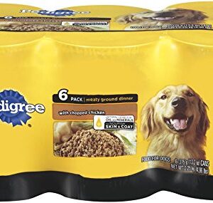 Pedigree Meaty Ground Dinner With Chopped Chicken Canned Dog Food 13.2 Ounces (Pack Of 6)