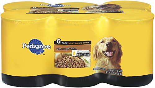 Pedigree Meaty Ground Dinner With Chopped Chicken Canned Dog Food 13.2 Ounces (Pack Of 6)