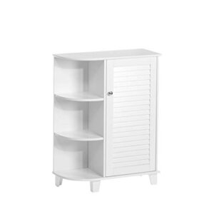 riverridge floor cabinet with side shelves, white