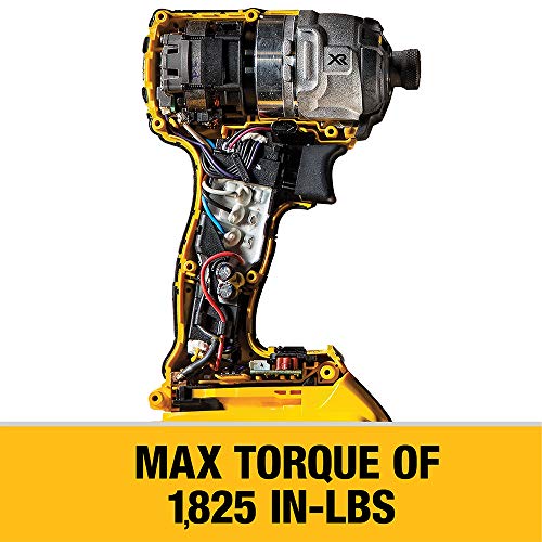 DEWALT 20V MAX* XR Cordless Impact Driver Kit, Brushless, 1/4-Inch, 3-Speed, 2 Batteries (DCF887D2)